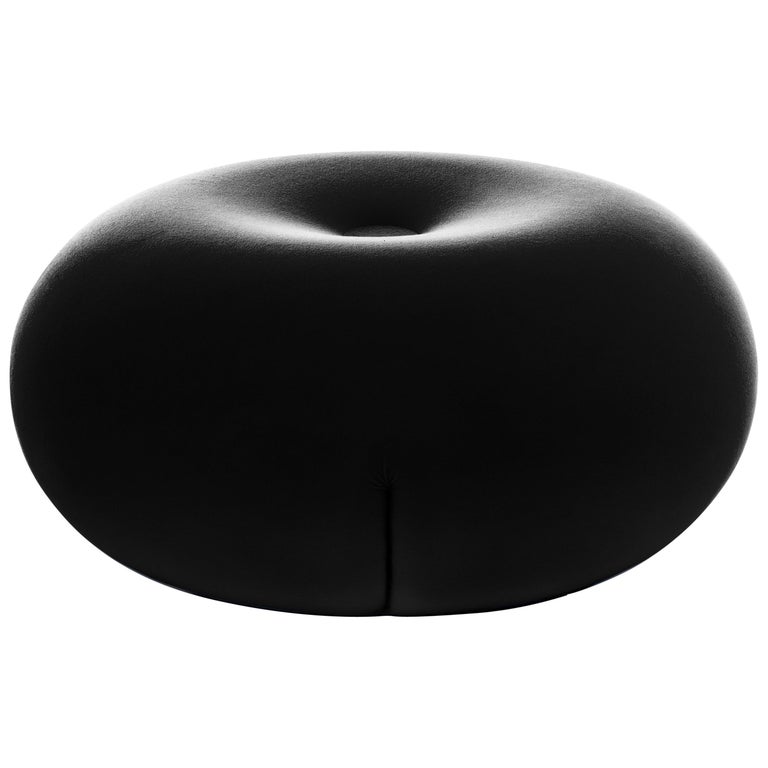 Baleri Italia Tatone Pouf in Black Fabric by Enrico Baleri and Denis ...