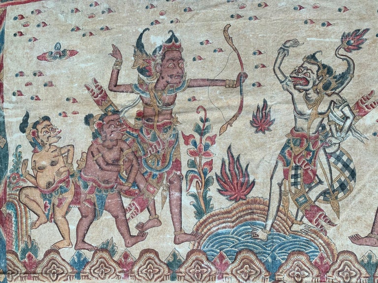 Bali Hindu Textile 'Kamasan' Painting, Indonesia, Early 20th Century ...