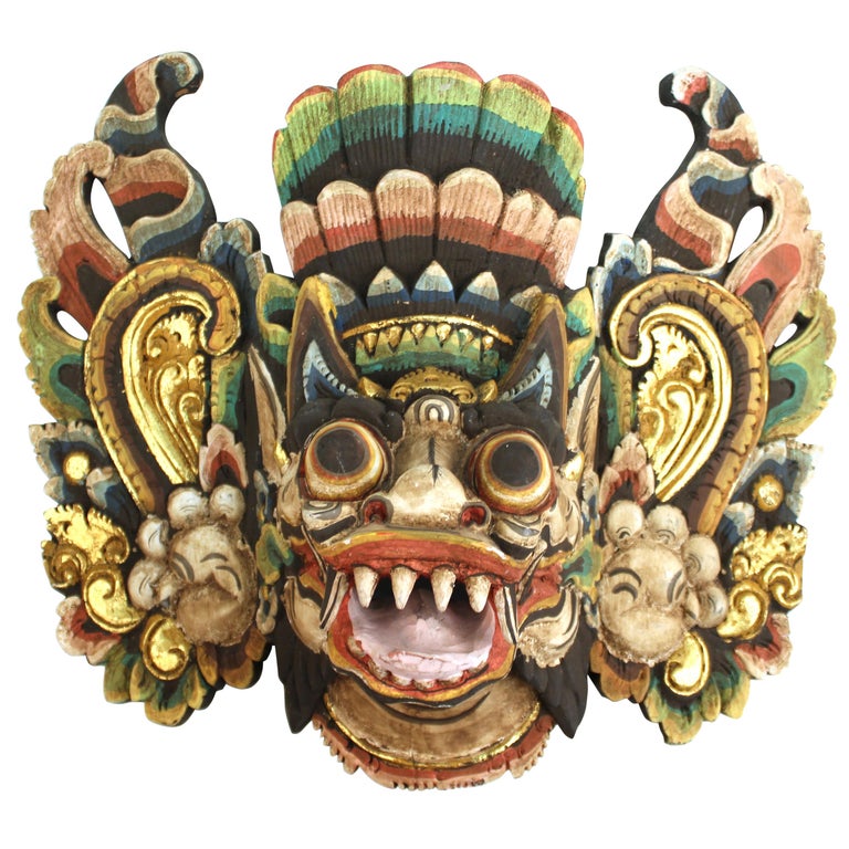 Balinese Barong Dance Mask at 1stDibs