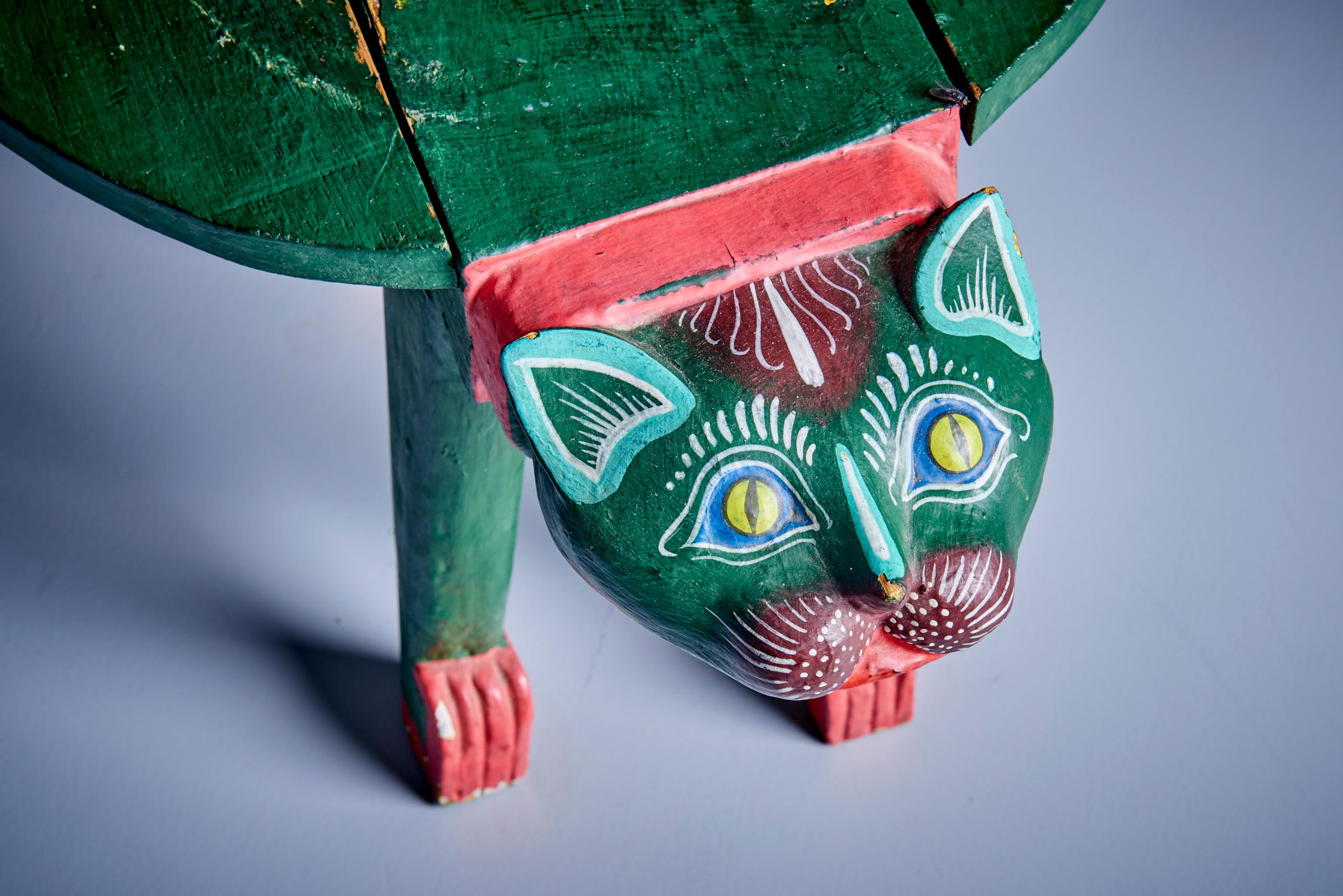 Balinese side table in form of a cat For Sale at 1stDibs