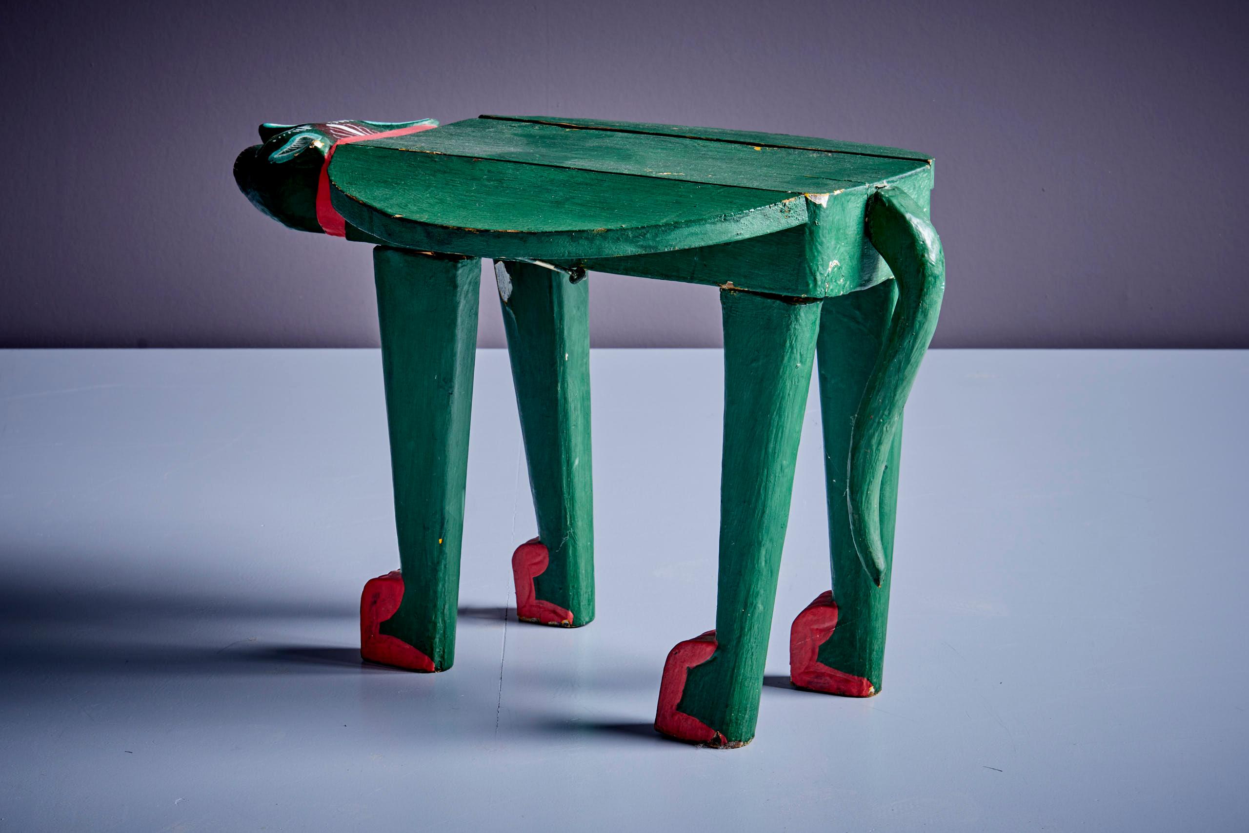 Balinese side table in form of a cat For Sale at 1stDibs