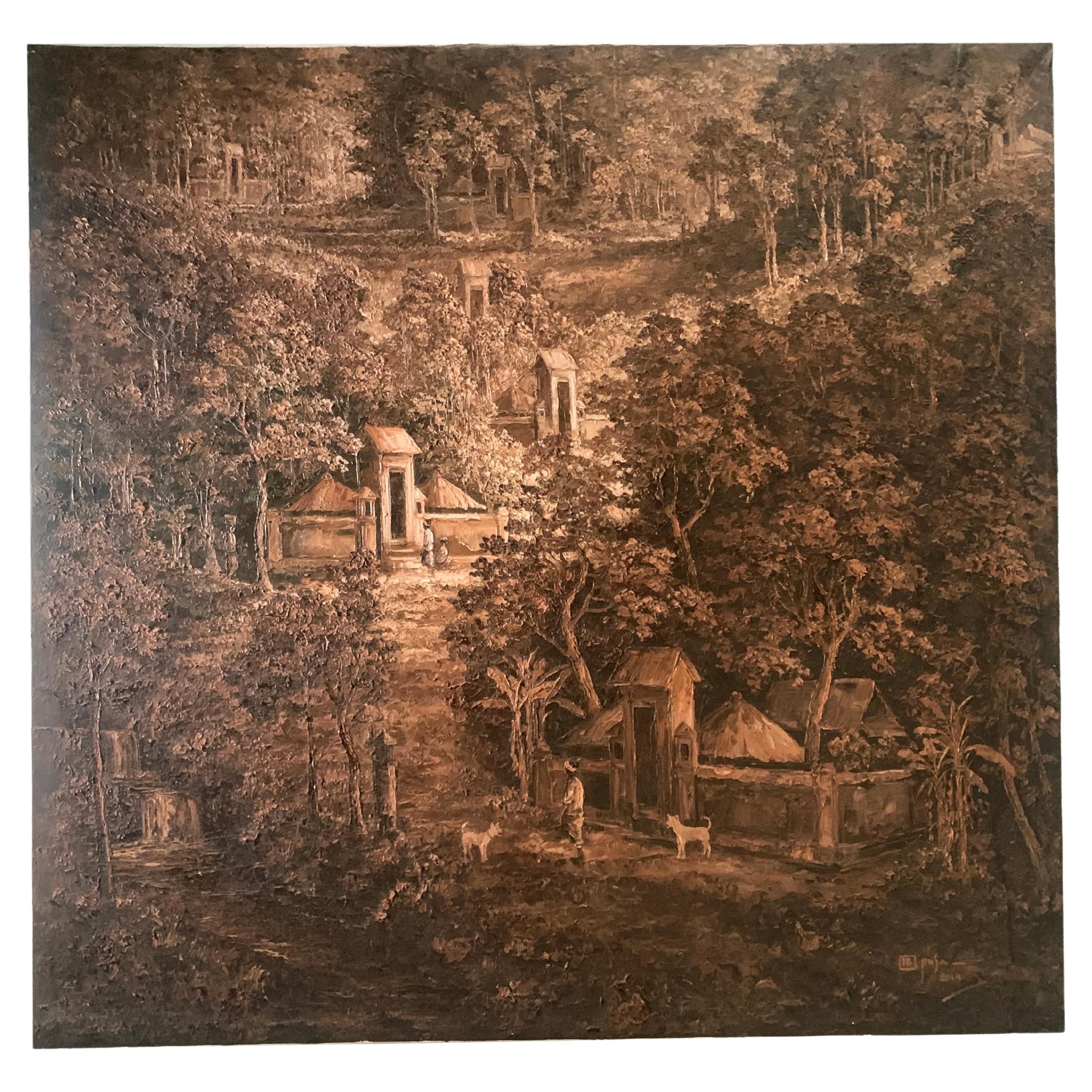 Flemish Landscape Oil Painting by Dutch Artist Evert Moll For Sale at ...