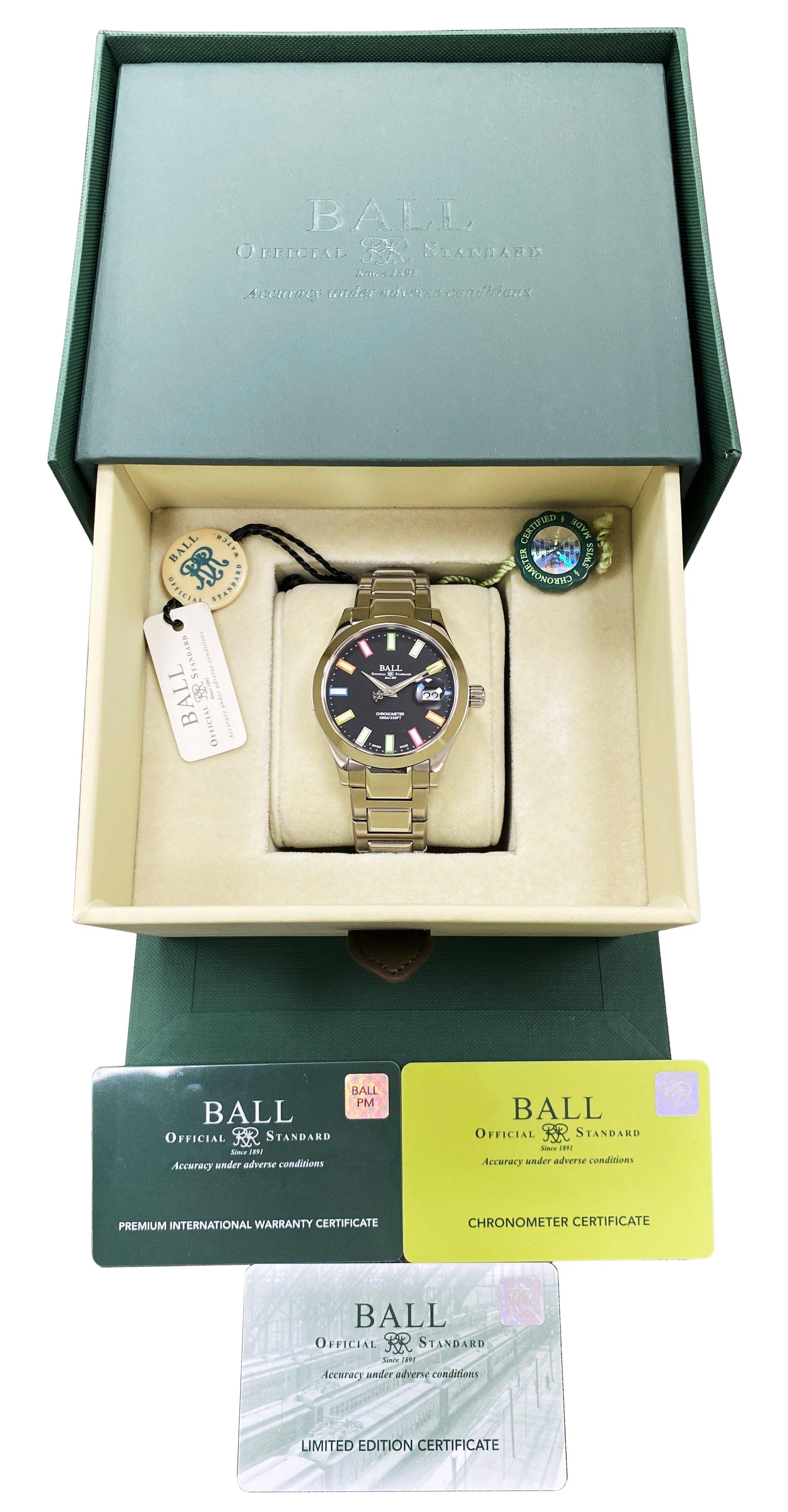 BALL Engineer III Marvelight Chronometer Caring Edition Mens Watch Box ...
