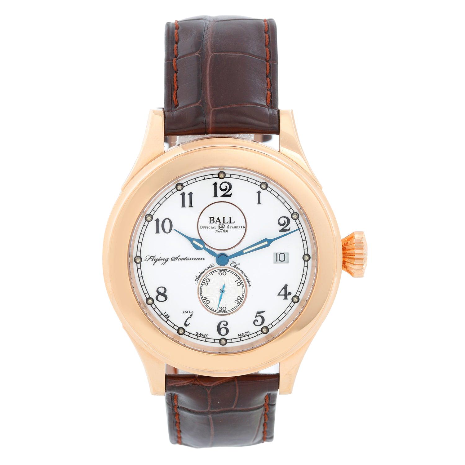 Ball Flying Scotsman 18 Karat Rose Gold Men's Watch NM2198D-PG-LCJ-WH ...