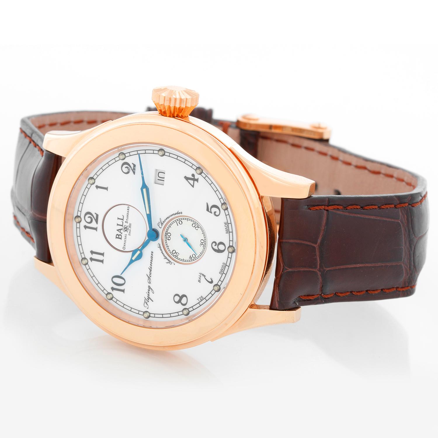 Ball Flying Scotsman 18 Karat Rose Gold Men's Watch NM2198D-PG-LCJ-WH ...