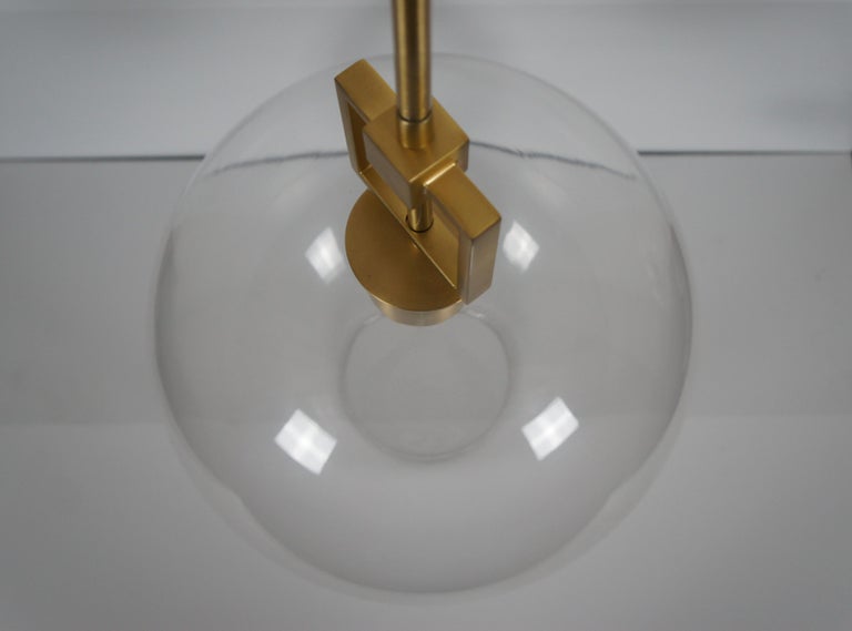Ballard Designs Modern Fiona Glass Pendant Ceiling Bar Light Globe ...