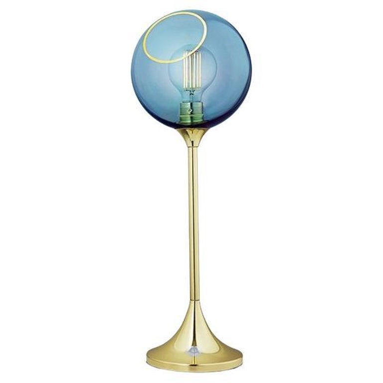 Ballroom Table Lamp, Blue Sky with LED Globe Bulb Ø3 For Sale at 1stDibs