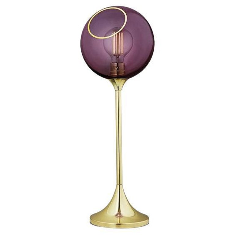 Ballroom Table Lamp, Purple Rain with LED Globe Bulb Ø3 For Sale at 1stDibs