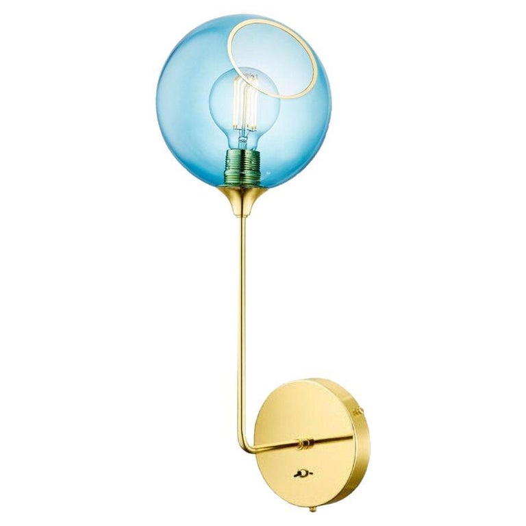Ballroom Tall Light Sconce Blue For Sale at 1stDibs