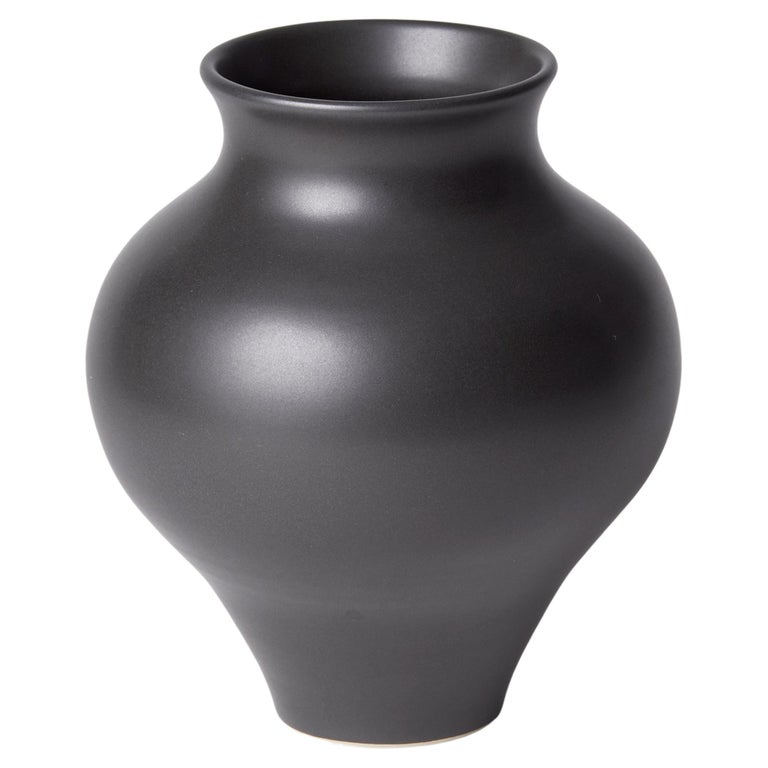 Balluster Vase, a unique black / ebony porcelain vase by Vivienne Foley ...