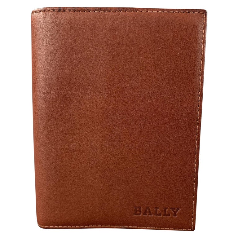BALLY Brown Leather Rectangle Agenda For Sale at 1stDibs