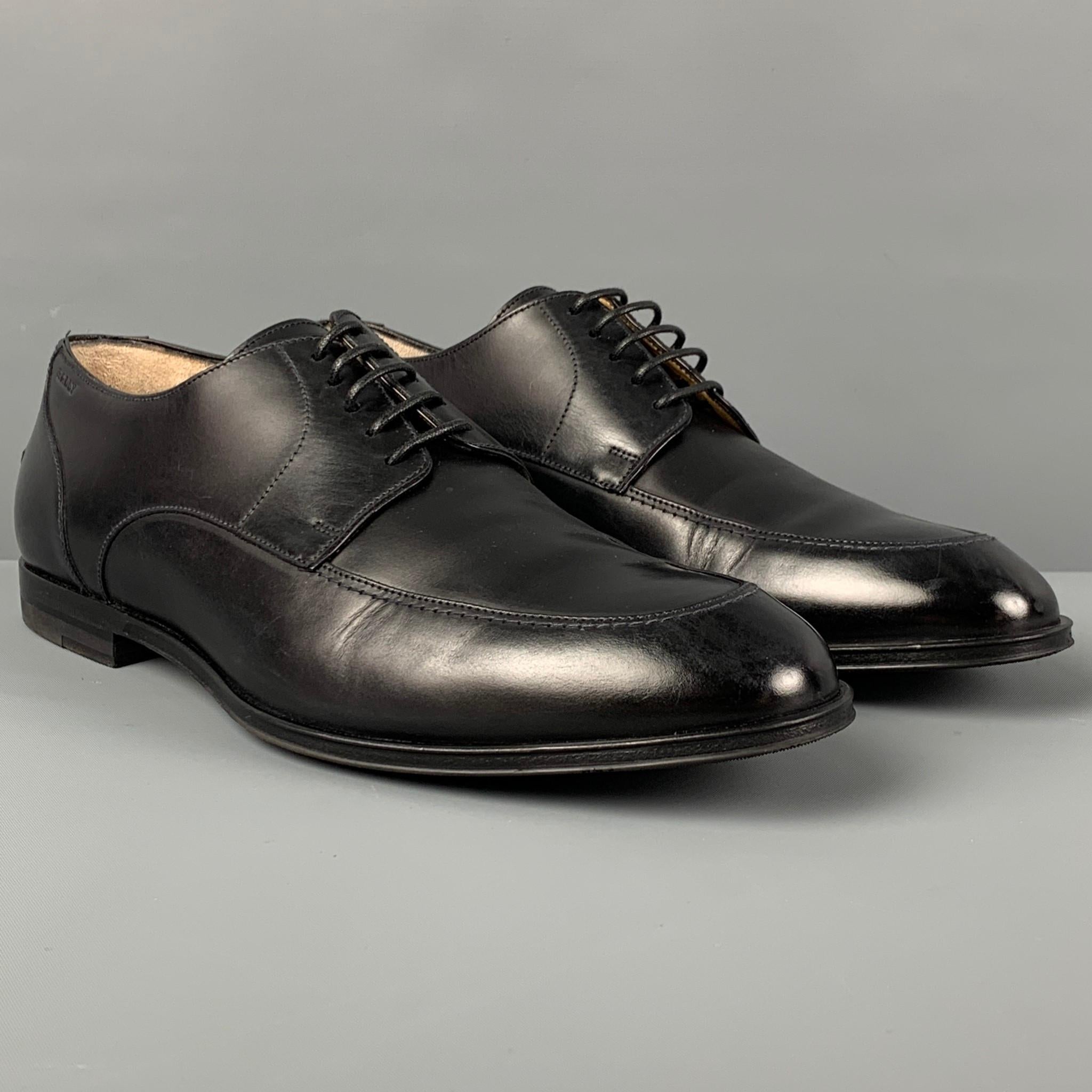 BALLY Size 6.5 Black Leather Lace Up Shoes For Sale at 1stDibs | old ...