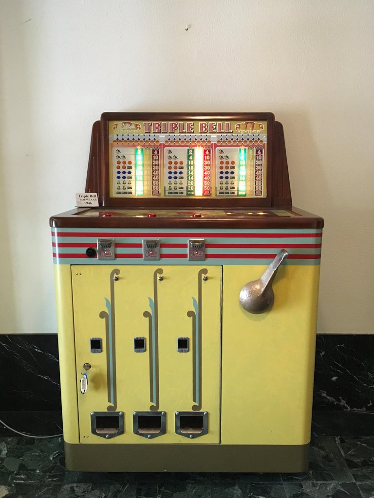 Bally Triple Bell Console Slot Machine Game, 1946 For Sale at 1stDibs ...