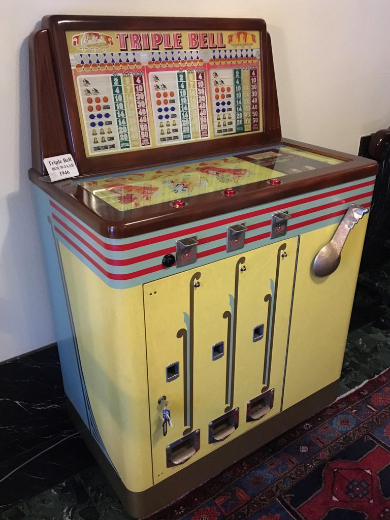 Bally Triple Bell Console Slot Machine Game, 1946 For Sale at 1stDibs ...