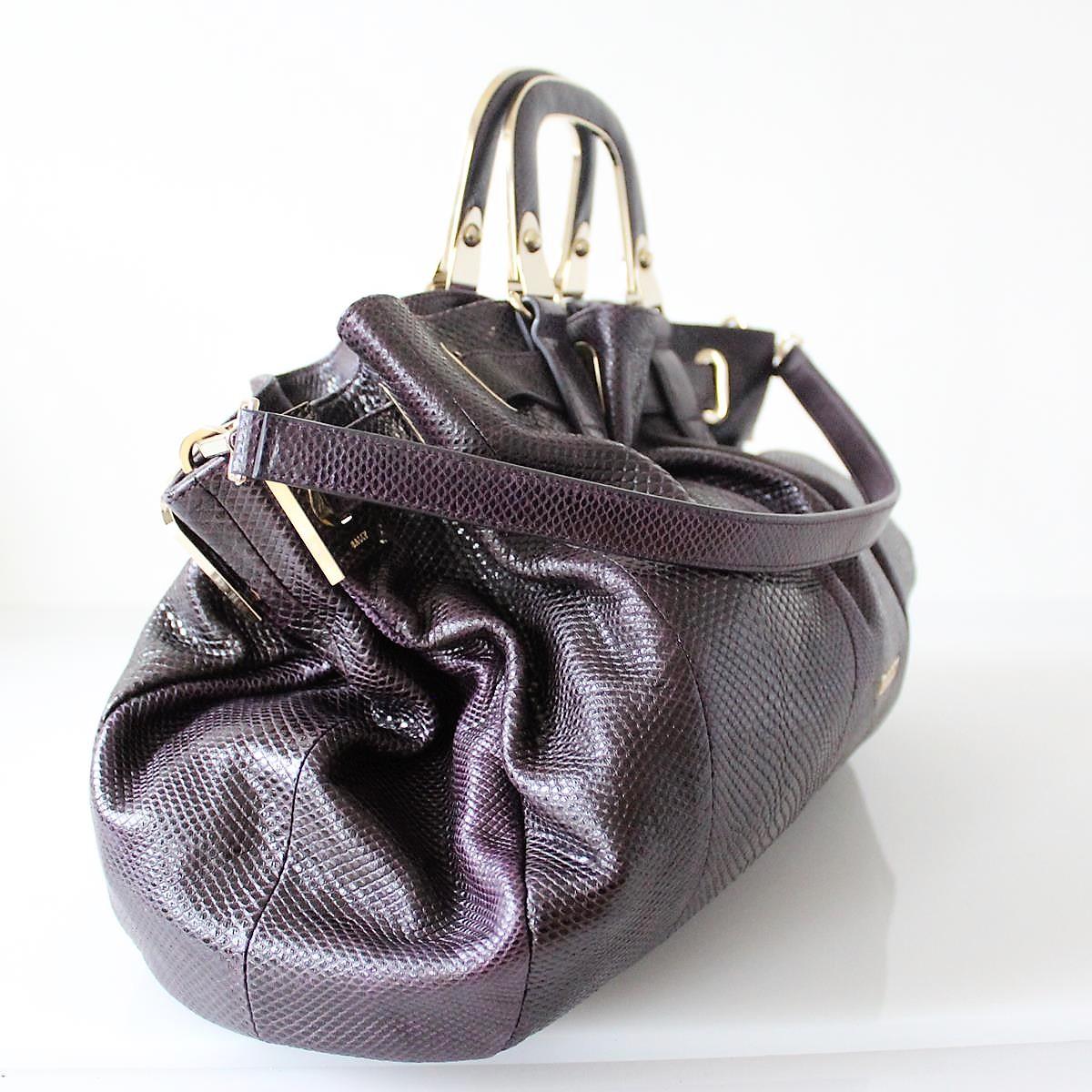 Bally Violet Lizard Bag For Sale at 1stDibs
