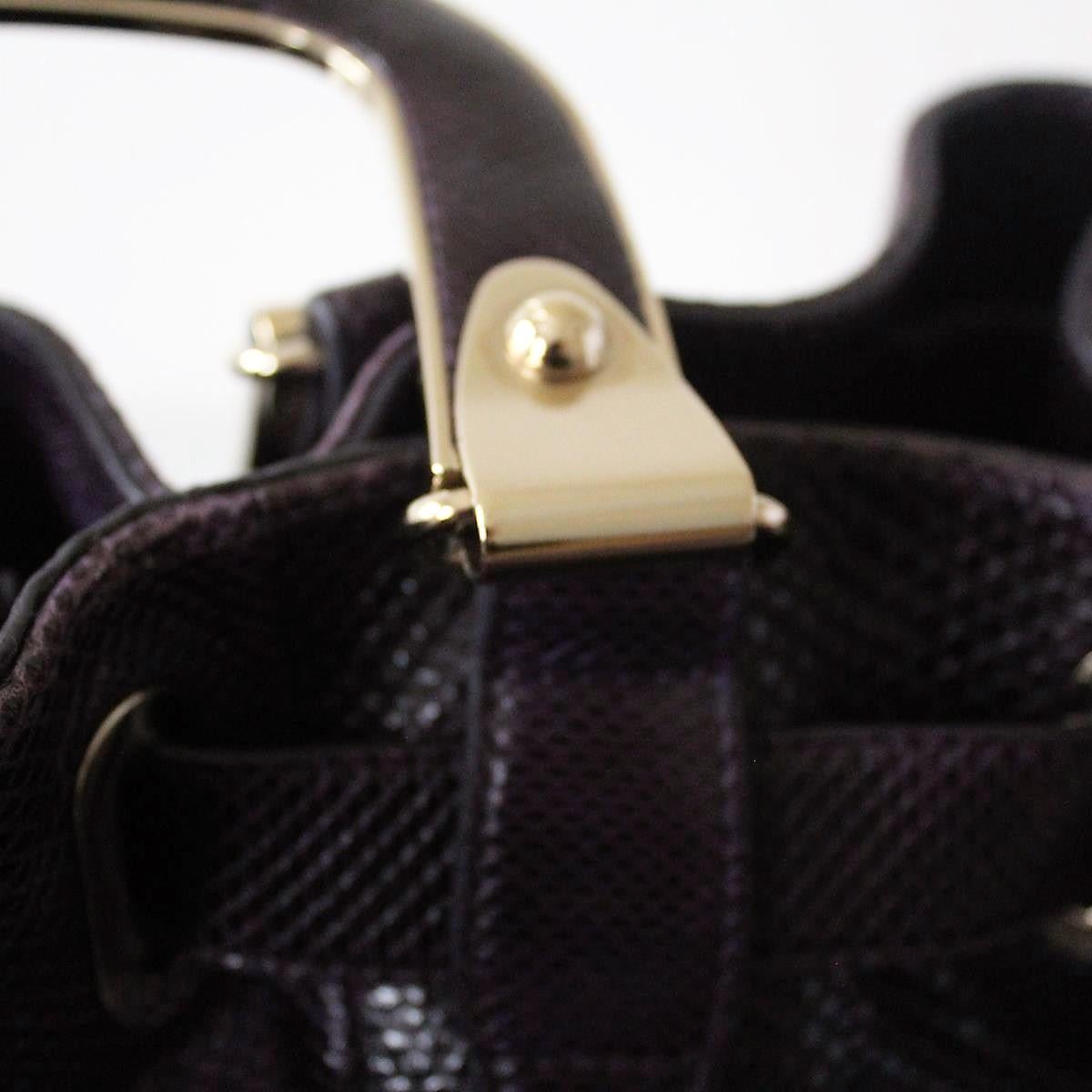 Bally Violet Lizard Bag For Sale at 1stDibs