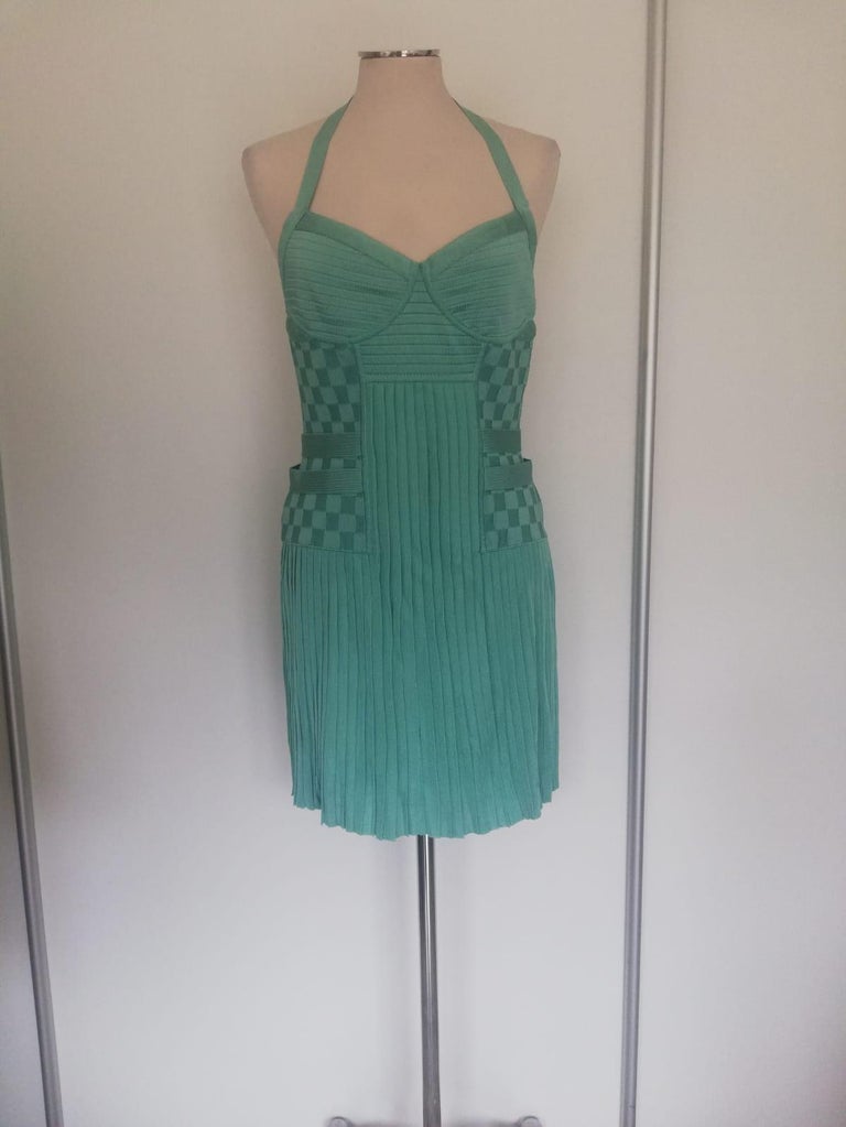Balmain Aqua Green Cocktail Dress IT 40 at 1stDibs