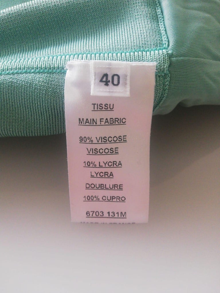 Balmain Aqua Green Cocktail Dress IT 40 at 1stDibs