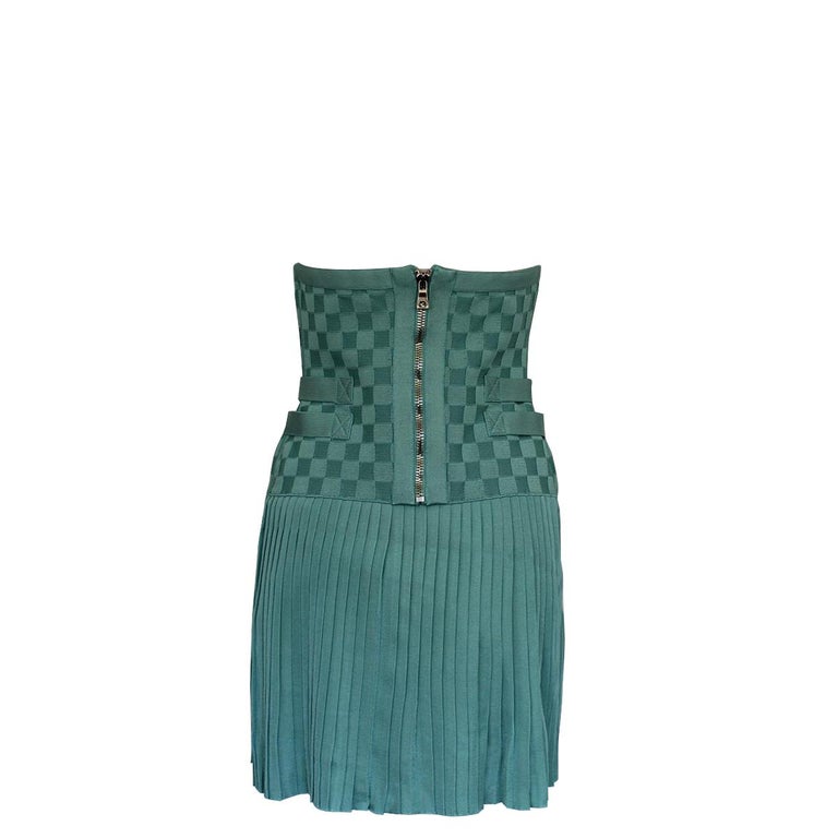 Balmain Aqua Green Cocktail Dress IT 40 at 1stDibs