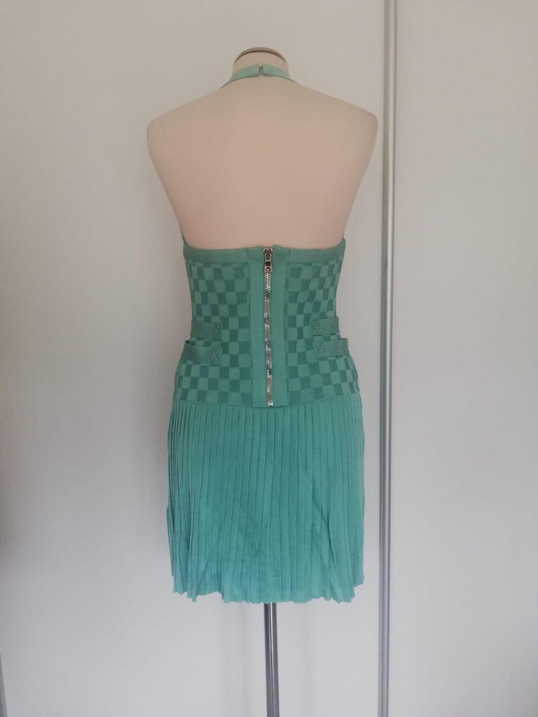Balmain Aqua Green Cocktail Dress IT 40 at 1stDibs