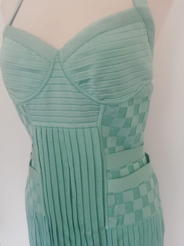 Balmain Aqua Green Cocktail Dress IT 40 at 1stDibs