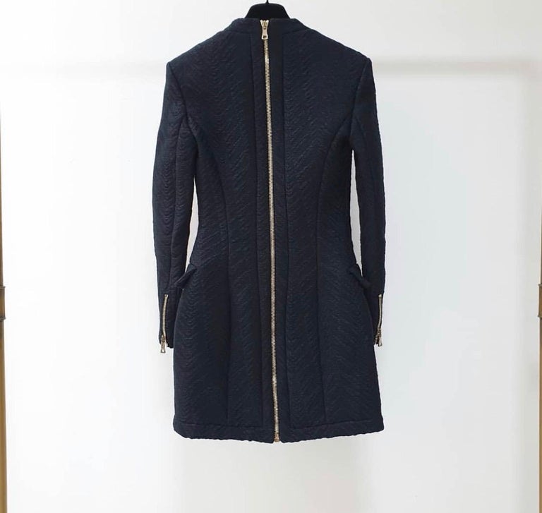 Balmain Black Double Breasted Gold Button Mini Coat Dress at 1stDibs | balmain jacket, balmain ...
