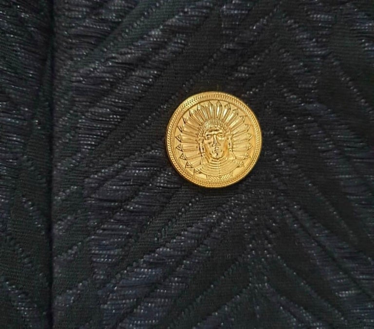 Balmain Black Double Breasted Gold Button Mini Coat Dress at 1stDibs | balmain jacket, balmain ...