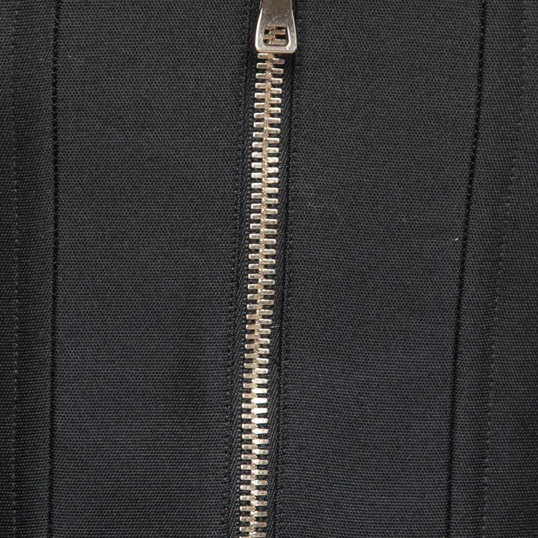 Balmain Black Knit Pocket Detail Zip Front Sleeveless Jacket M For Sale ...