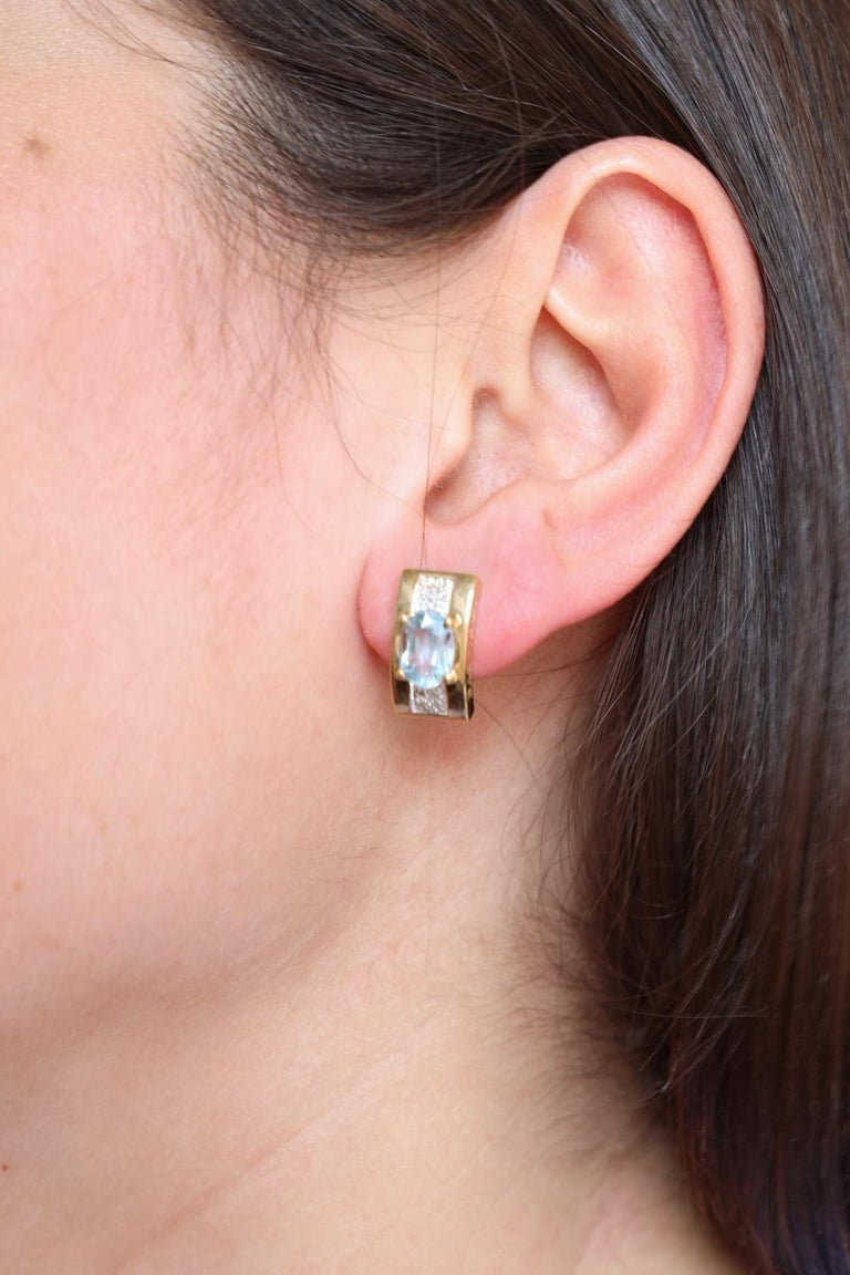 Balmain Drop Earrings Yellow Goldtopaz For Sale at 1stDibs