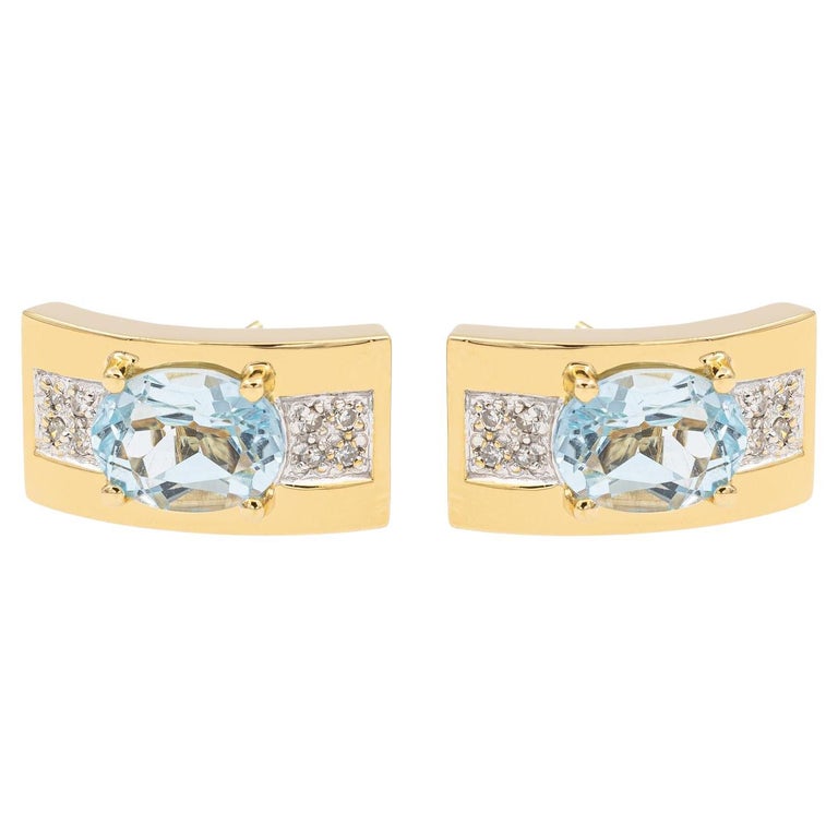 Balmain Drop Earrings Yellow Goldtopaz For Sale at 1stDibs
