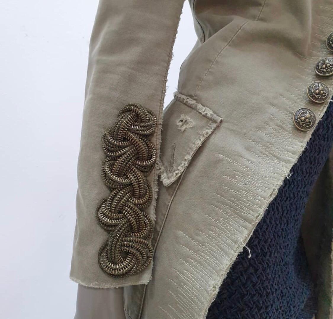 Balmain Embellished Cotton-canvas Napoleon Coat Jacket For Sale at ...