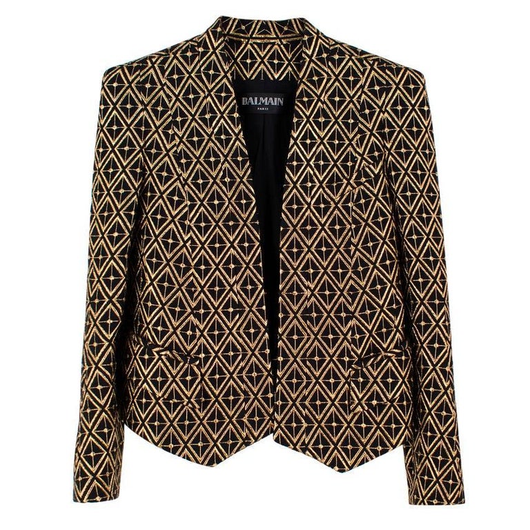 Balmain embroidered wool blazer XS For Sale at 1stDibs