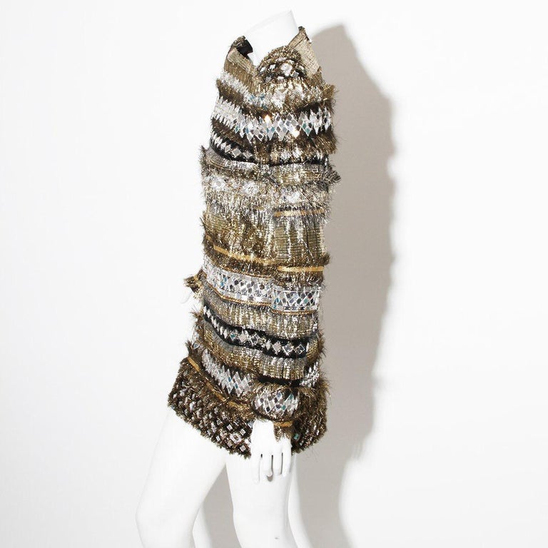 Balmain Fall 2011 Metallic Eyelash suede dress by Christophe Decarnin ...