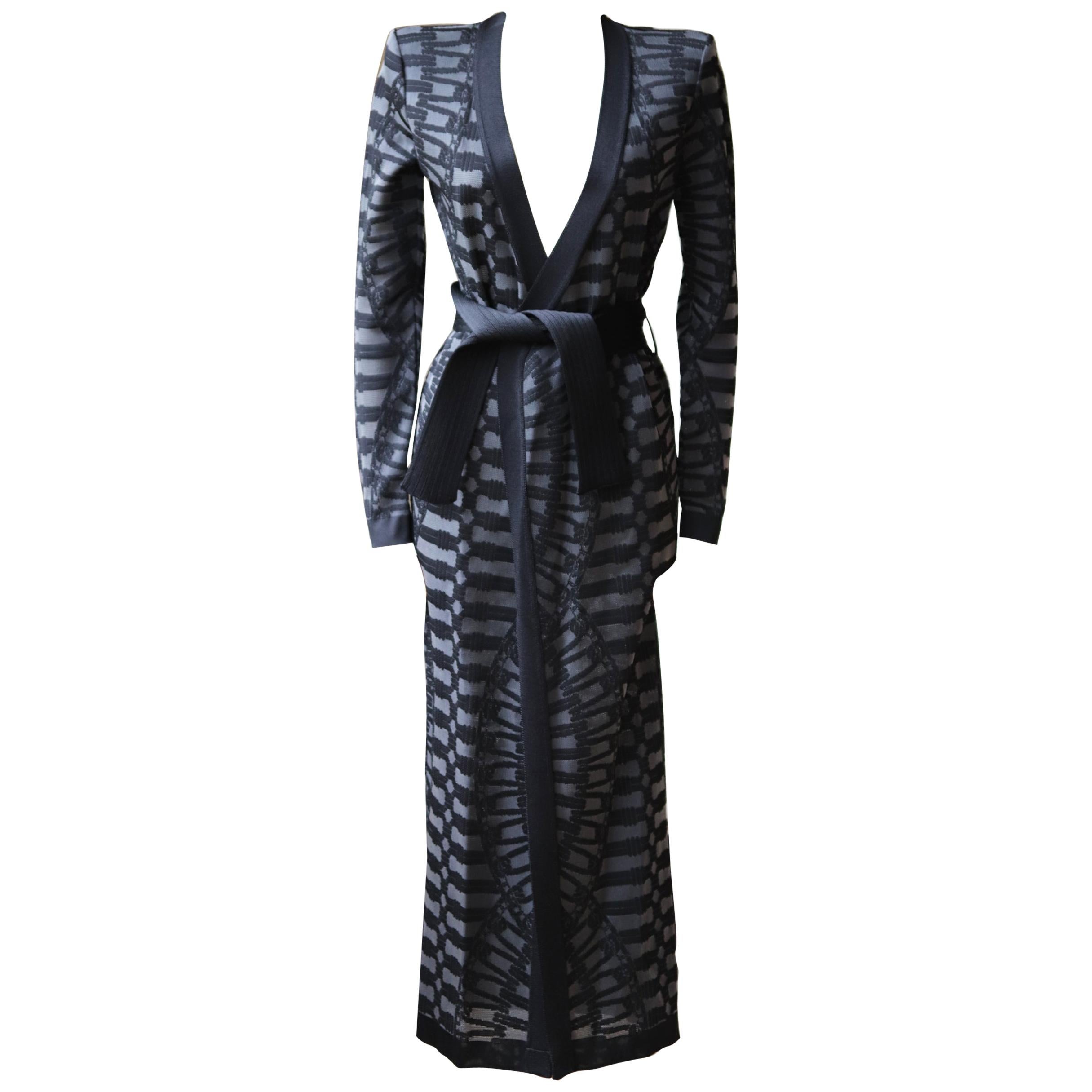 Balmain Geometric Knit Coat at 1stDibs