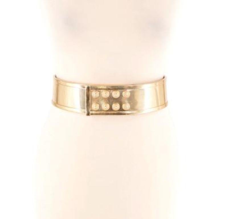 Balmain Gold Tone Patent Leather Belt For Sale at 1stDibs
