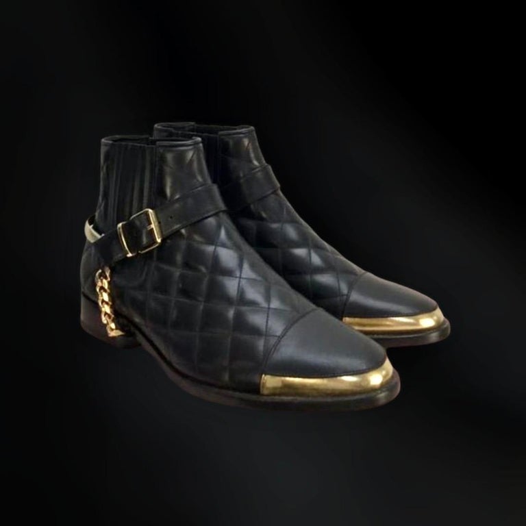 BALMAIN HARNESS-STRAP BLACK LEATHER CHELSEA BOOTS for MEN Size 44 - US ...