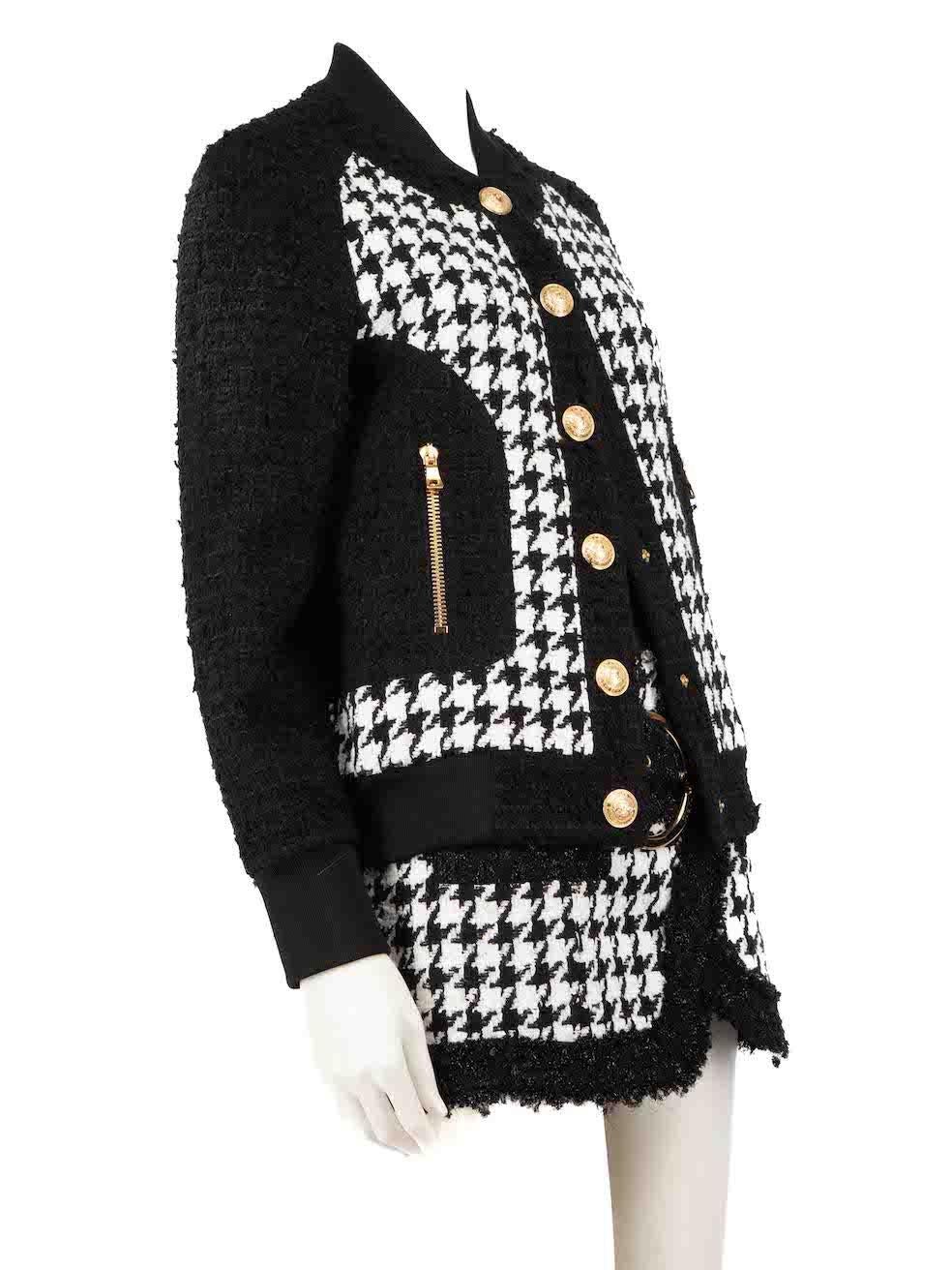 Balmain Houndstooth Tweed Co-ord Size XS For Sale at 1stDibs