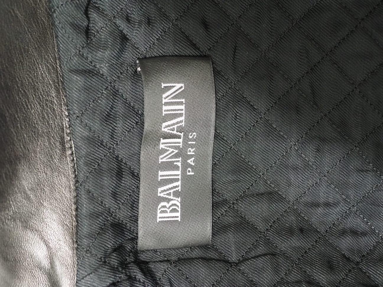 Balmain leather vest For Sale at 1stDibs
