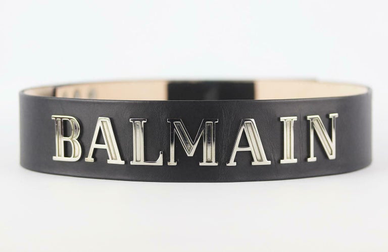 Balmain Logo Embellished Leather Waist Belt at 1stDibs