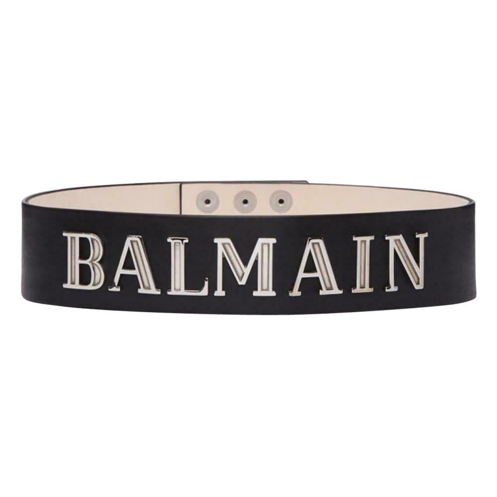 Balmain Logo Embellished Leather Waist Belt at 1stDibs
