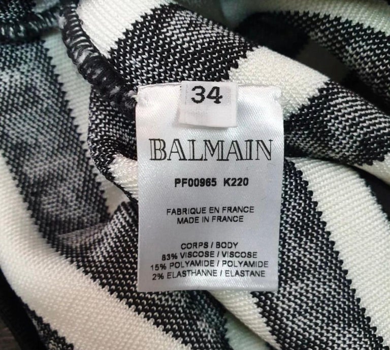 Balmain Logo Stripe One-Piece Body For Sale at 1stDibs