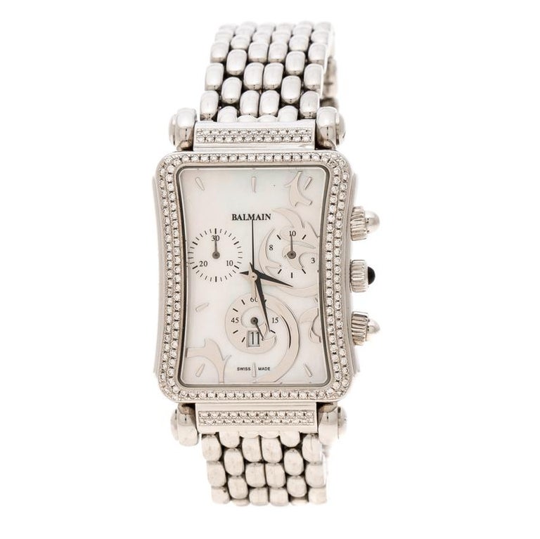 Balmain Mother of Pearl Diamonds Jolie Madame 5851 Women's Wristwatch ...