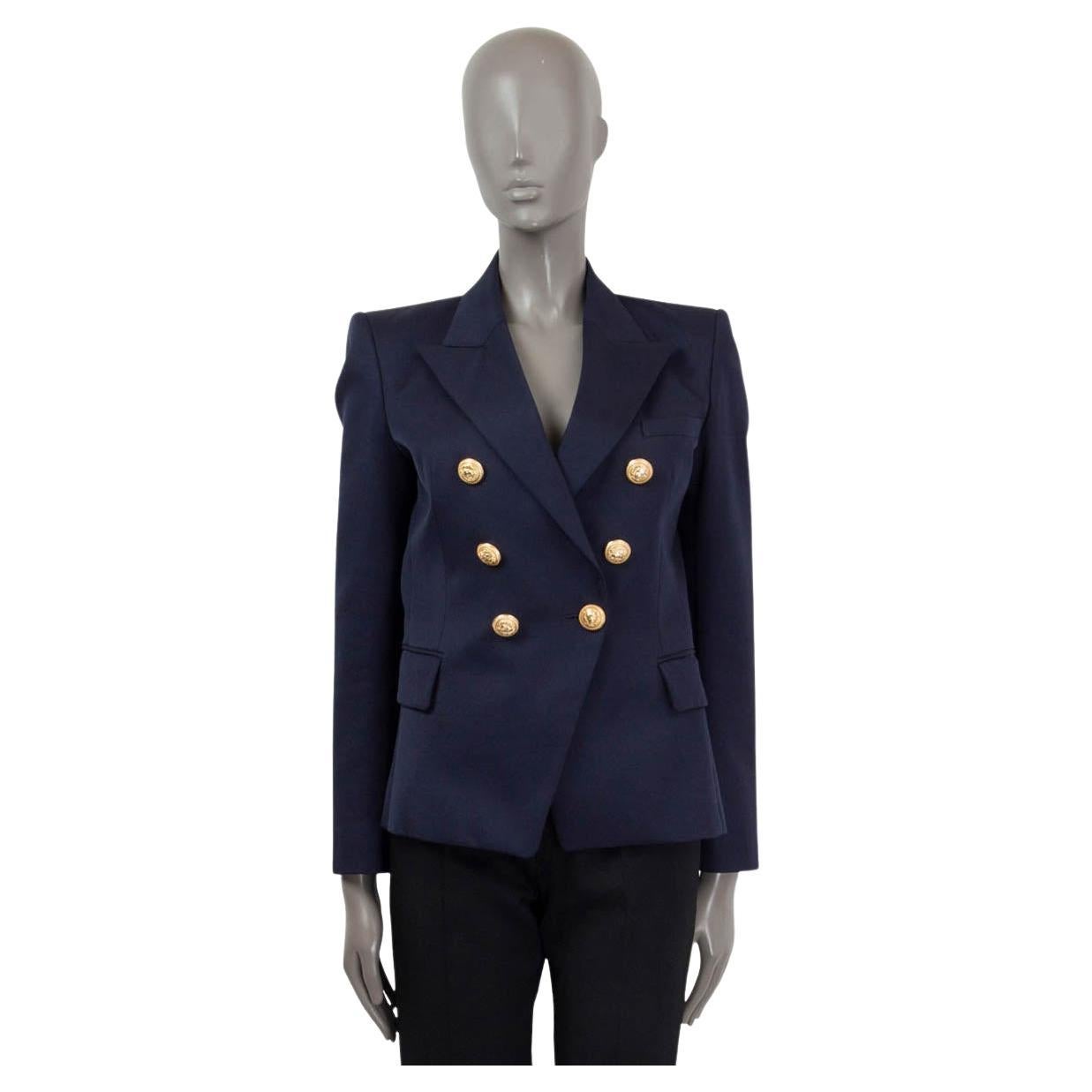 BALMAIN brown leather RACCON FUR TRIM AVIATOR Jacket 38 S For Sale at ...