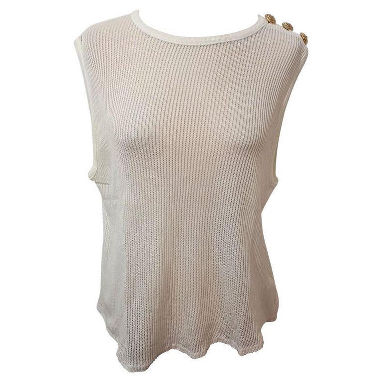 Balmain Net tank top size S For Sale at 1stDibs