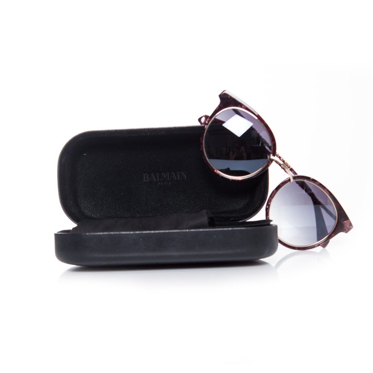 Balmain, Oversized red sunglasses For Sale at 1stDibs
