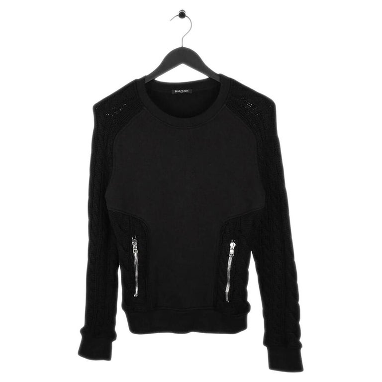 Balmain Pullover Sweater Crew Neck Men Knit Sweater Size M For Sale at ...
