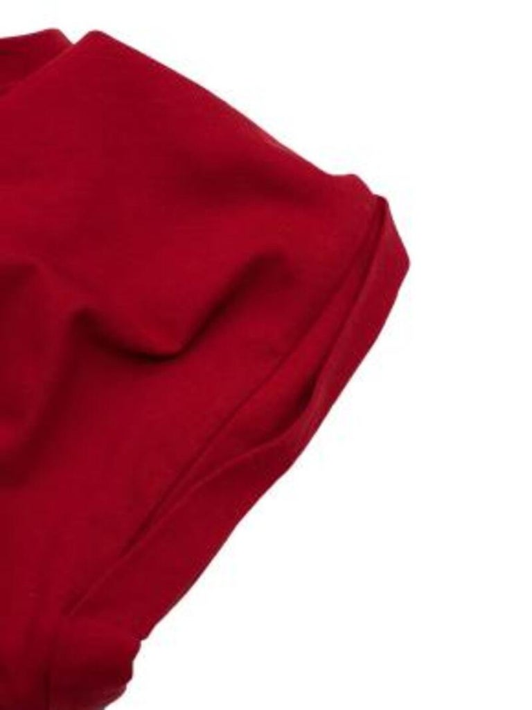 Balmain Red Foil Logo T-shirt For Sale at 1stDibs