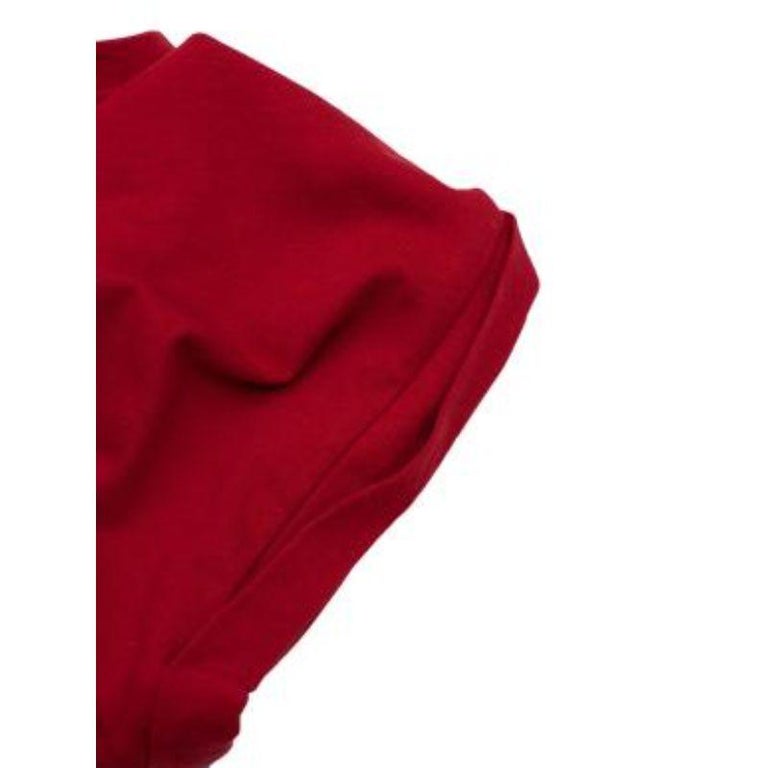 Balmain Red Foil Logo T-shirt For Sale at 1stDibs