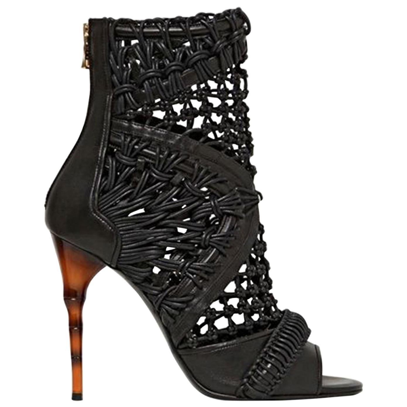 Balmain Sheere Braided Leather Sandals at 1stDibs | balmain sandals ...