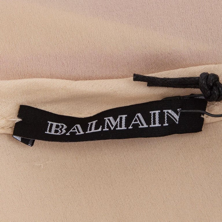 BALMAIN silk EMBELLISHED AMERICAN FLAG Tank Top Shirt 38 S at 1stDibs